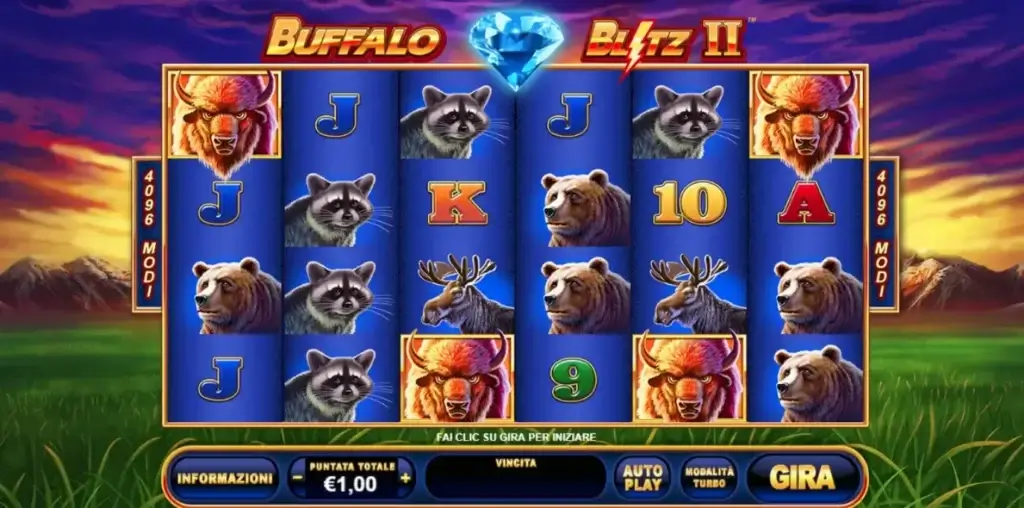 Buffalo Blitz 2 slot online, la recensione: moltiplicatori e giri gratuiti
